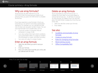 Microsoft Office Excel 2013 Tutorial 4-Creating array formulas | PPTX ...