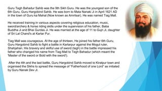 24 nov shahidi_guru_teg_bahadur_ji | PPT