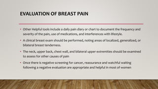 BREAST DISORDERS IN PRIMARY CARE by Dr KD DELE | PPTX
