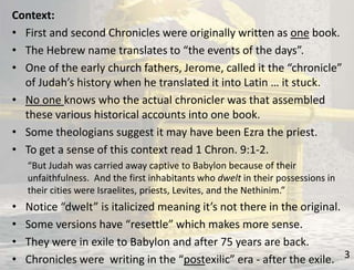 Session 24 Old Testament Overview - I & II Chronicles | PPTX