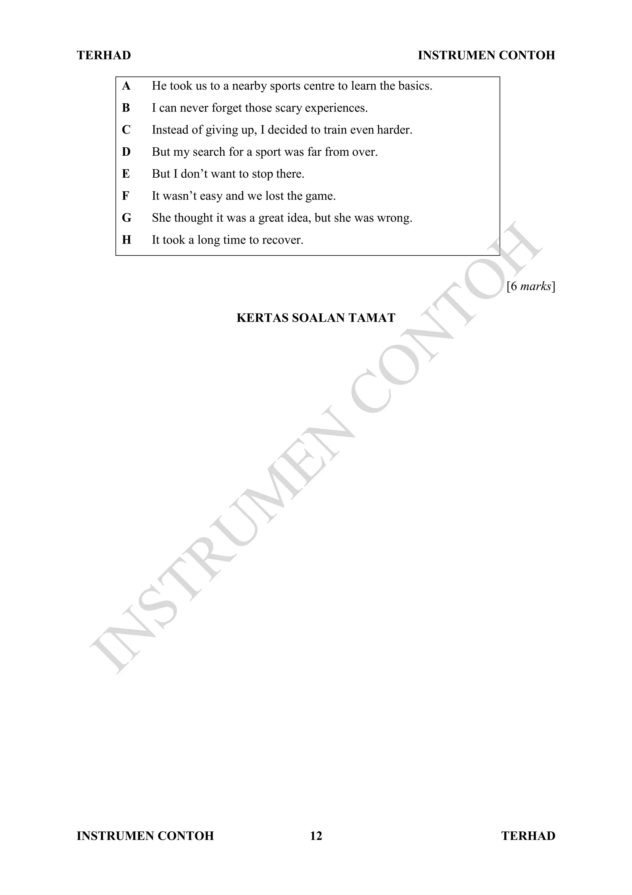 Pt3 reading sample test qp | PDF