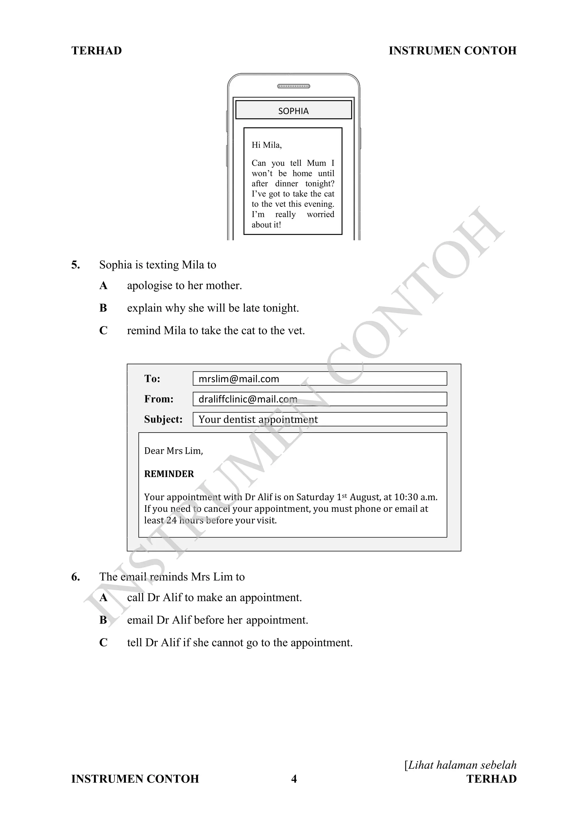Pt3 reading sample test qp | PDF