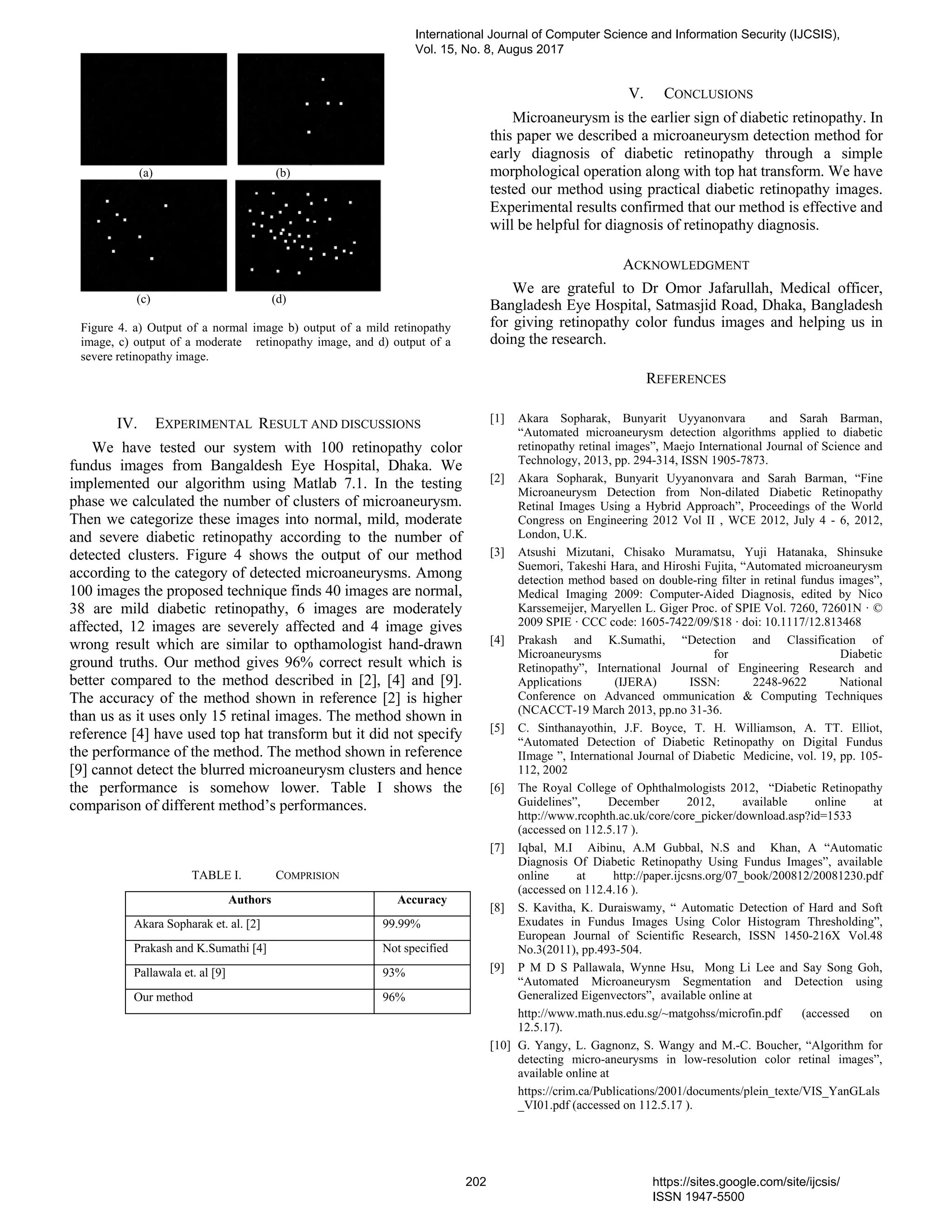 Detection of Microaneurysm in Diabetic Retinopathy | PDF