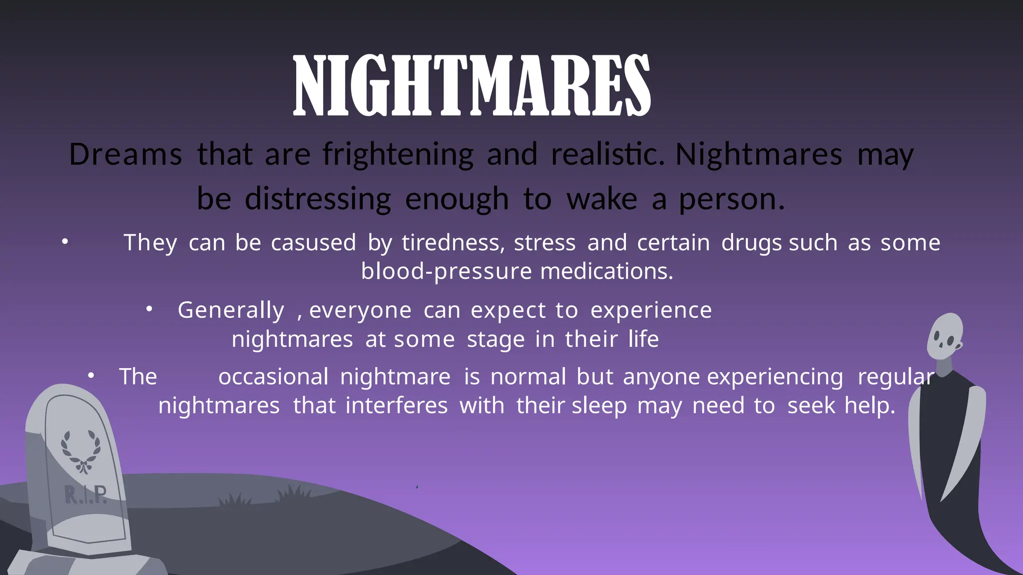 nightmare mare disorder , types of nightmare | PPTX
