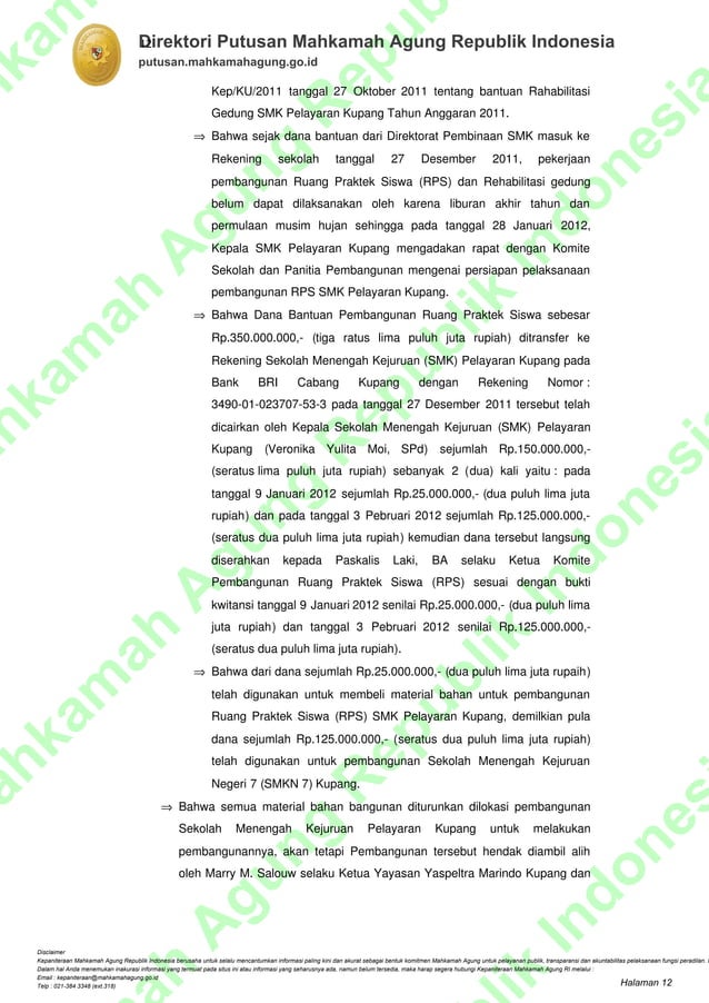 Putusan Mahkamah Agung | PDF