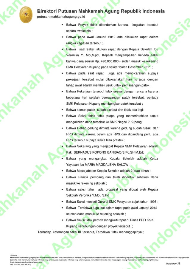 Putusan Mahkamah Agung | PDF