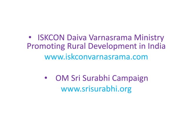 Position paper of ISKCON leadership in India | PPT