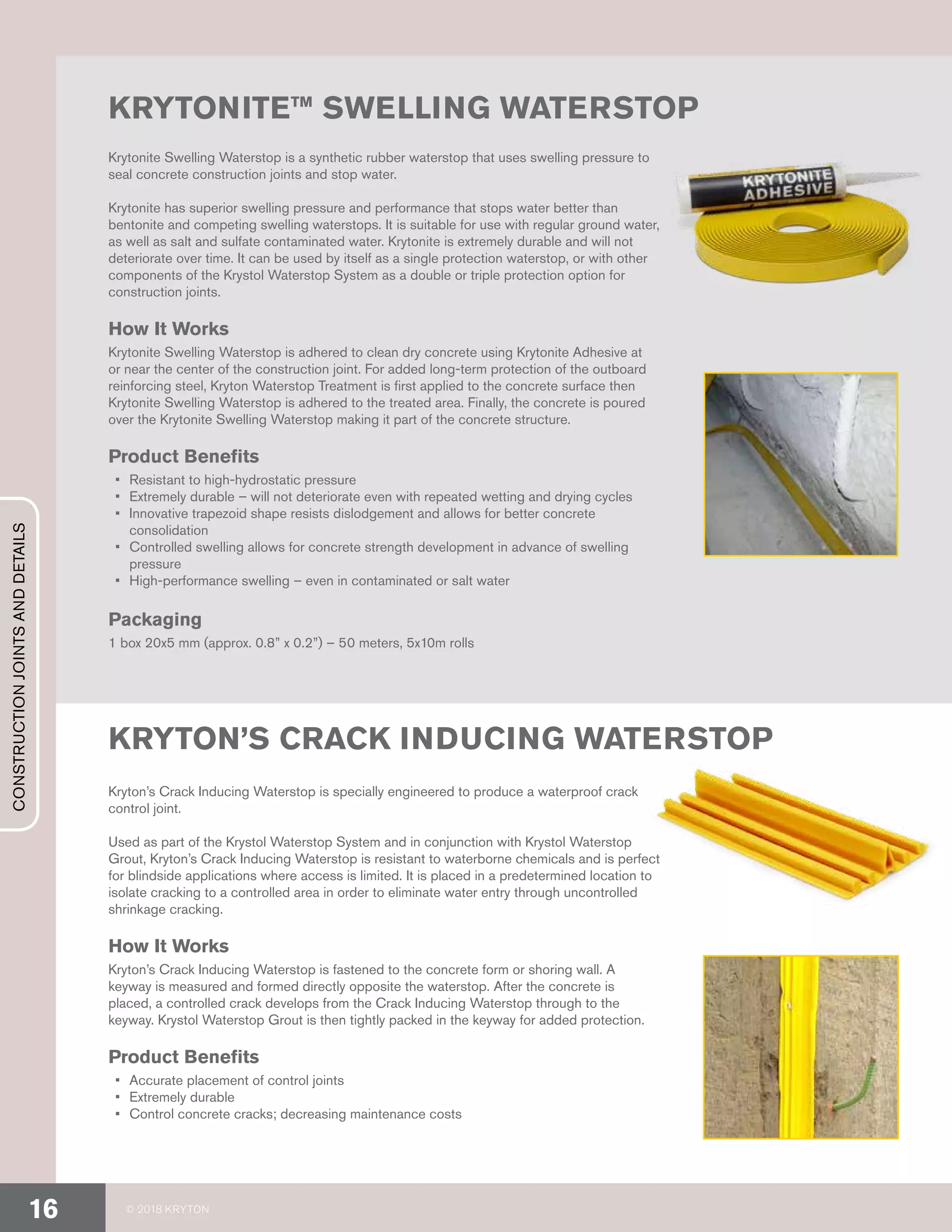 Kryton Concrete Waterproofing and Durability Solutions Guide | PDF