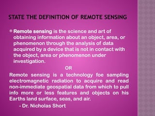 24_Remote Sensing knowledge and review... | PPTX