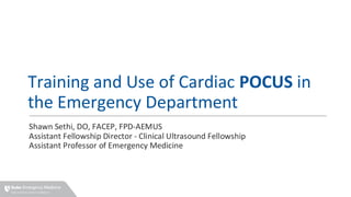Training and Use of Cardiac POCUS in the Emergency Department | PDF