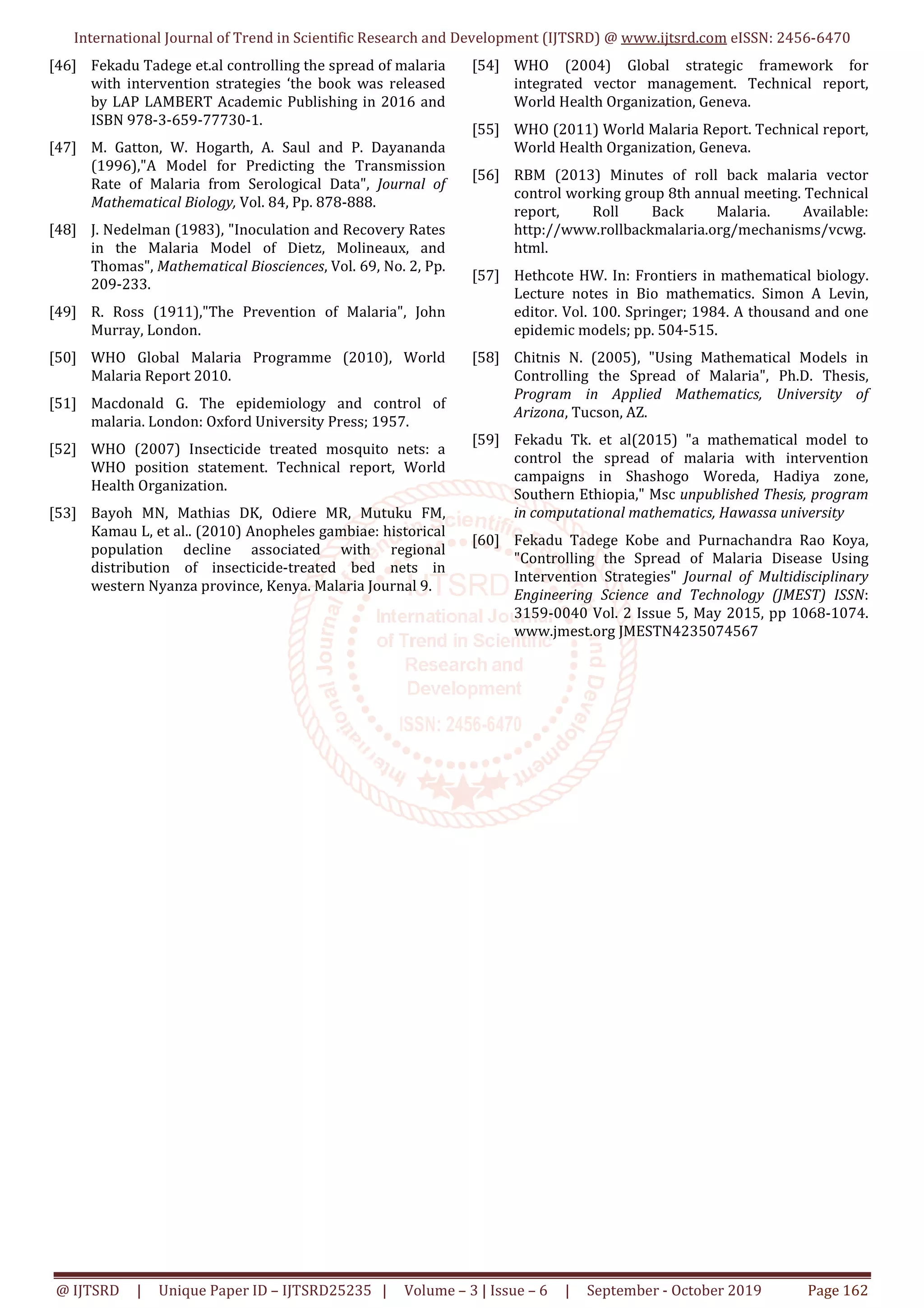 SEIR Model and Simulation for Controlling Malaria Diseases Transmission ...