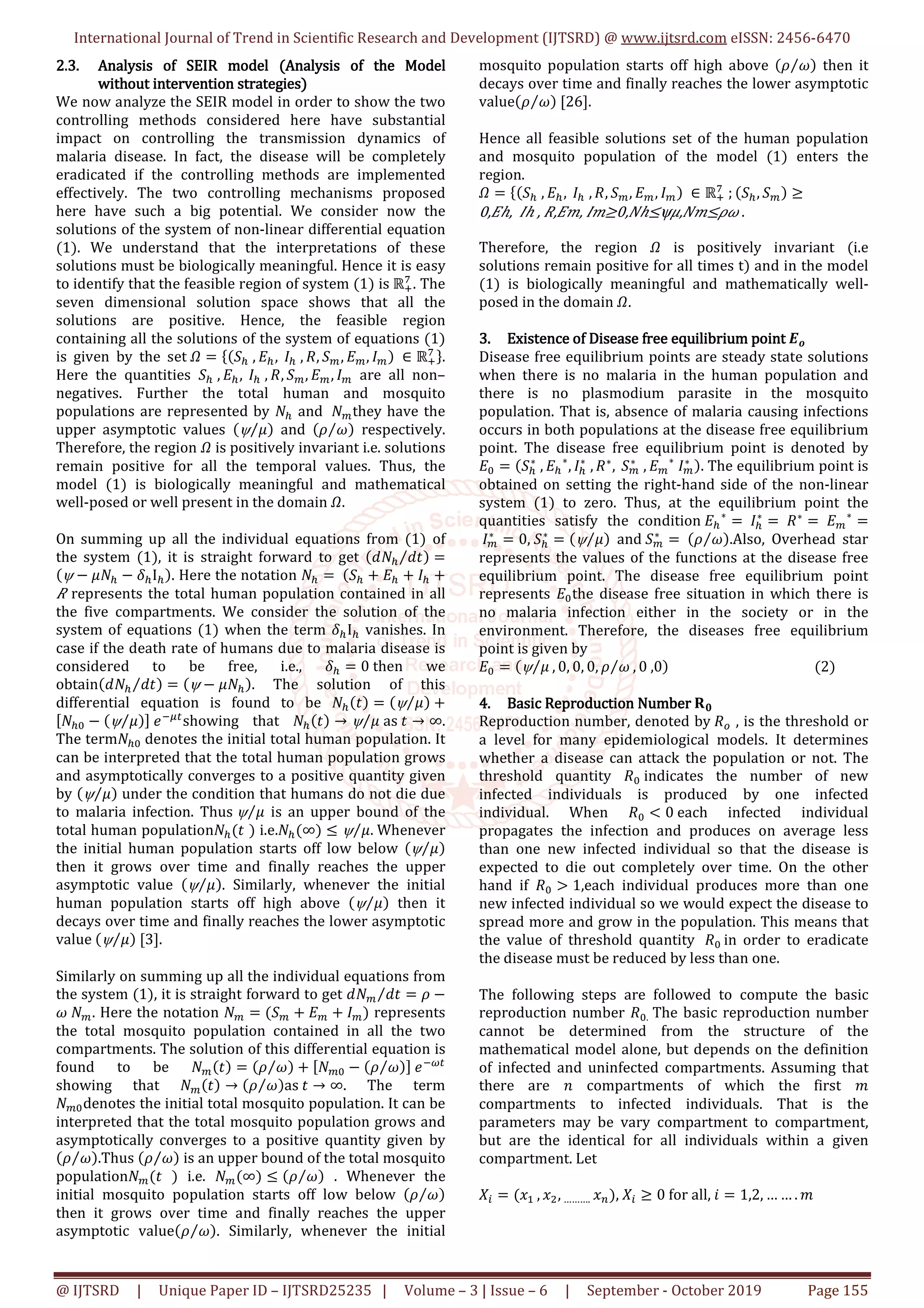 SEIR Model and Simulation for Controlling Malaria Diseases Transmission ...