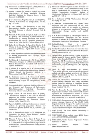 SEIR Model and Simulation for Controlling Malaria Diseases Transmission without Intervention ...