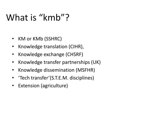 How to write a knowledge mobilization plan | PPTX | Education