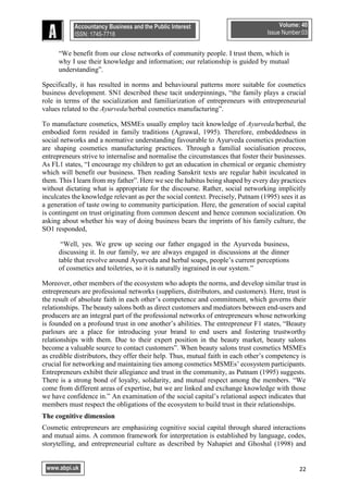 A SOCIAL CAPITAL APPROACH TO ENTREPRENEURIAL ECOSYSTEM AND INNOVATION ...