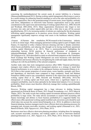 GLOBAL RESEARCH TREND AND FUTURISTIC RESEARCH DIRECTION VISUALIZATION OF WORKING CAPITAL ...