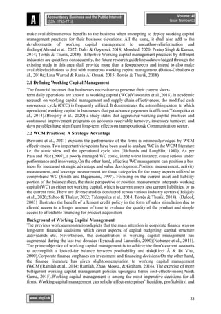 GLOBAL RESEARCH TREND AND FUTURISTIC RESEARCH DIRECTION VISUALIZATION OF WORKING CAPITAL ...