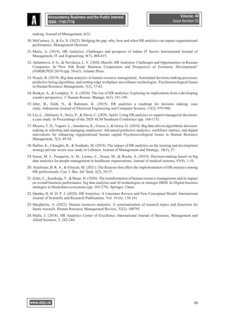 AN EXPLONATORY ANALYSIS OF HR ANALYTICS MODEL OVER BIG DATA PROCESS ...