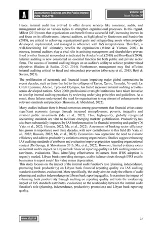 THE IMPACT OF INTERNAL AUDIT FUNCTIONS ON FINANCIAL REPORTING QUALITY IN LIBYAN COMMERCIAL BANKS ...