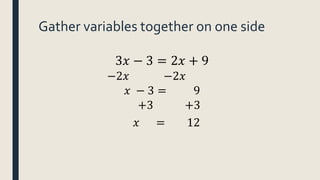 2 4 variables on both sides of equations | PPTX