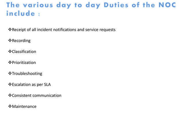 24x7 noc monitoring support | PPT