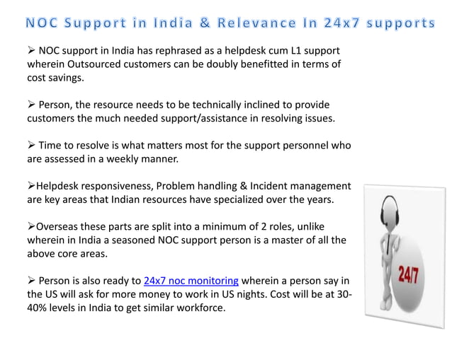 24x7 noc monitoring support | PPT