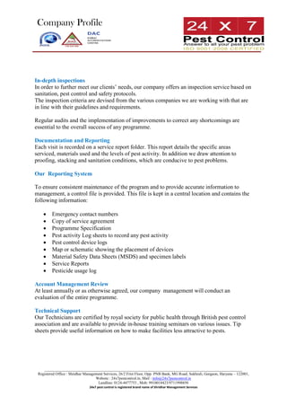 24x7pestcontrol company profile2018 n | PDF