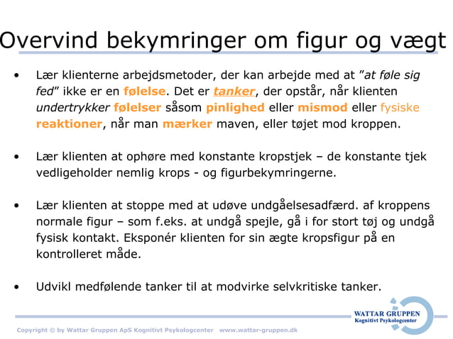 Behandling af spiseforstyrrelser og binge-eating-disorder | PPT