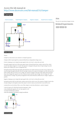 Diode Clampers | PDF | Consumer Electronics | Technology & Computing