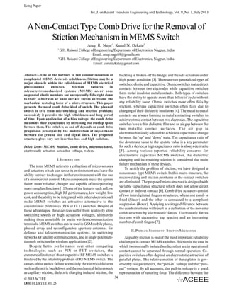 A Non-Contact Type Comb Drive for the Removal of Stiction Mechanism in ...