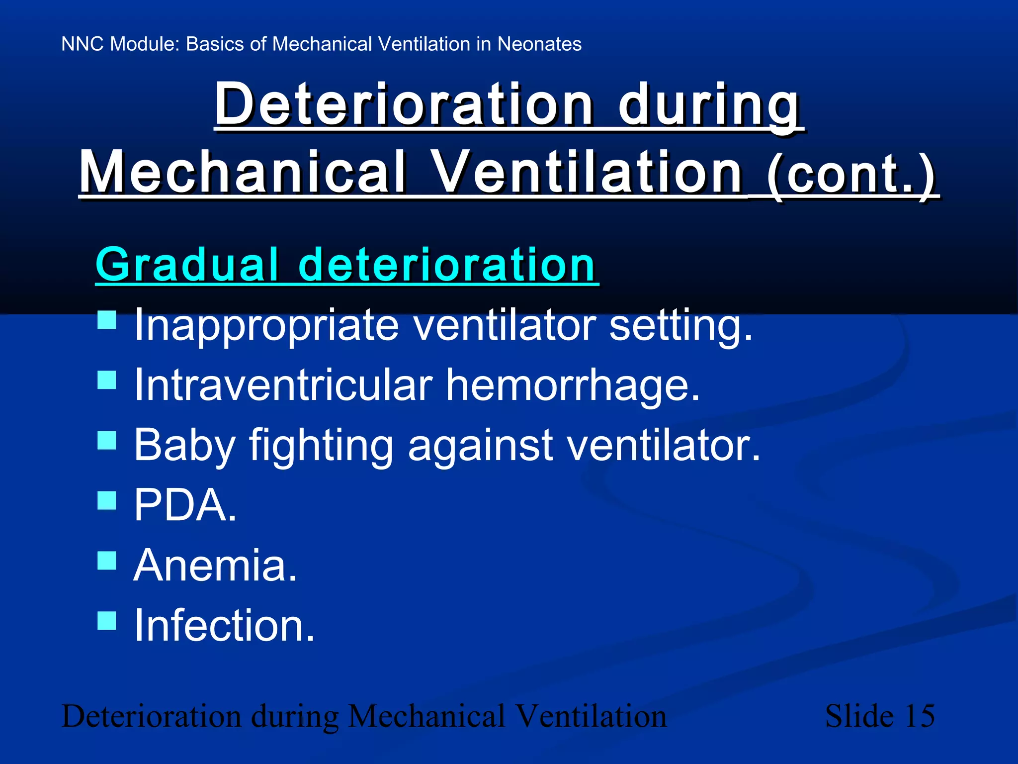 25. basics of mechanical ventilation in neonates | PPT