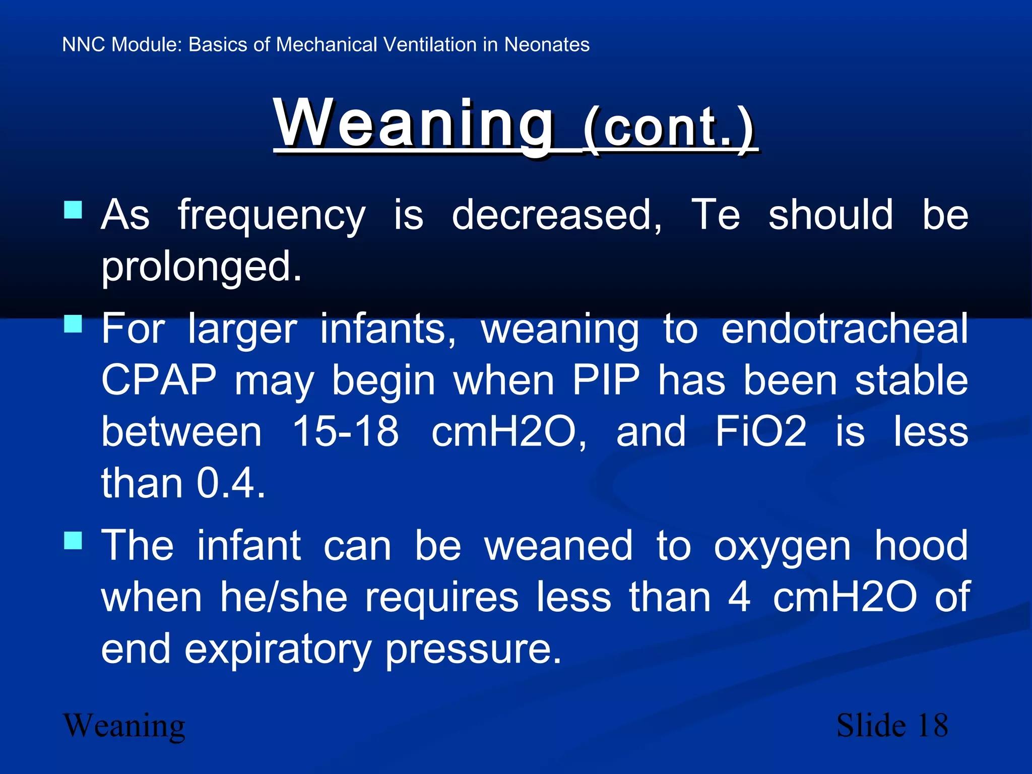 25. basics of mechanical ventilation in neonates | PPT