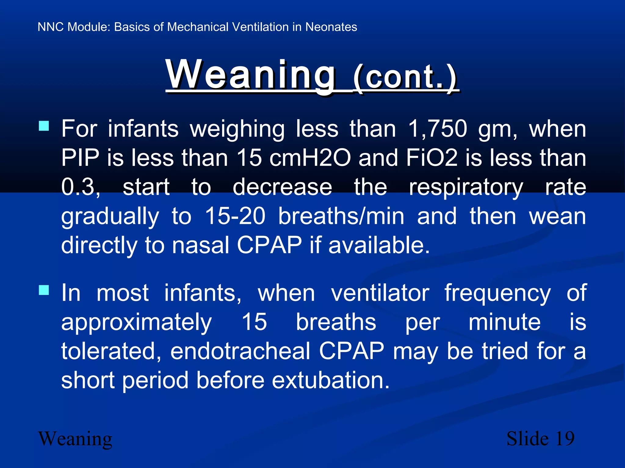 25. basics of mechanical ventilation in neonates | PPT