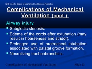 25. basics of mechanical ventilation in neonates | PPT