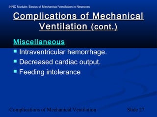 25. basics of mechanical ventilation in neonates | PPT
