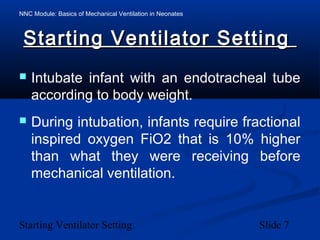 25. basics of mechanical ventilation in neonates | PPT