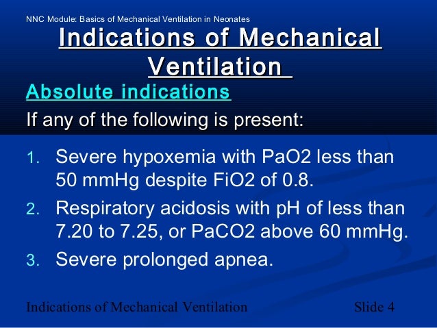 25. basics of mechanical ventilation in neonates
