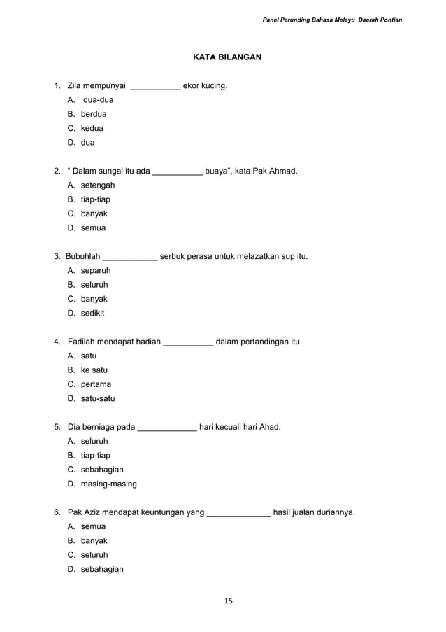 25.kata bilangan sk seri bunian (1) | PDF