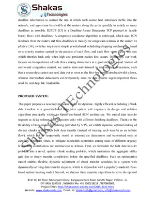 ORCHESTRATING BULK DATA TRANSFERS ACROSS GEO-DISTRIBUTED DATACENTERS | PDF