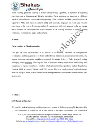 ORCHESTRATING BULK DATA TRANSFERS ACROSS GEO-DISTRIBUTED DATACENTERS | PDF