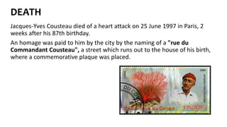 GLOBAL PERSPECTIVE CAMBRIDGE IGCSE: FAMOUS ENVIRONMENTALISTS - JACQUES ...