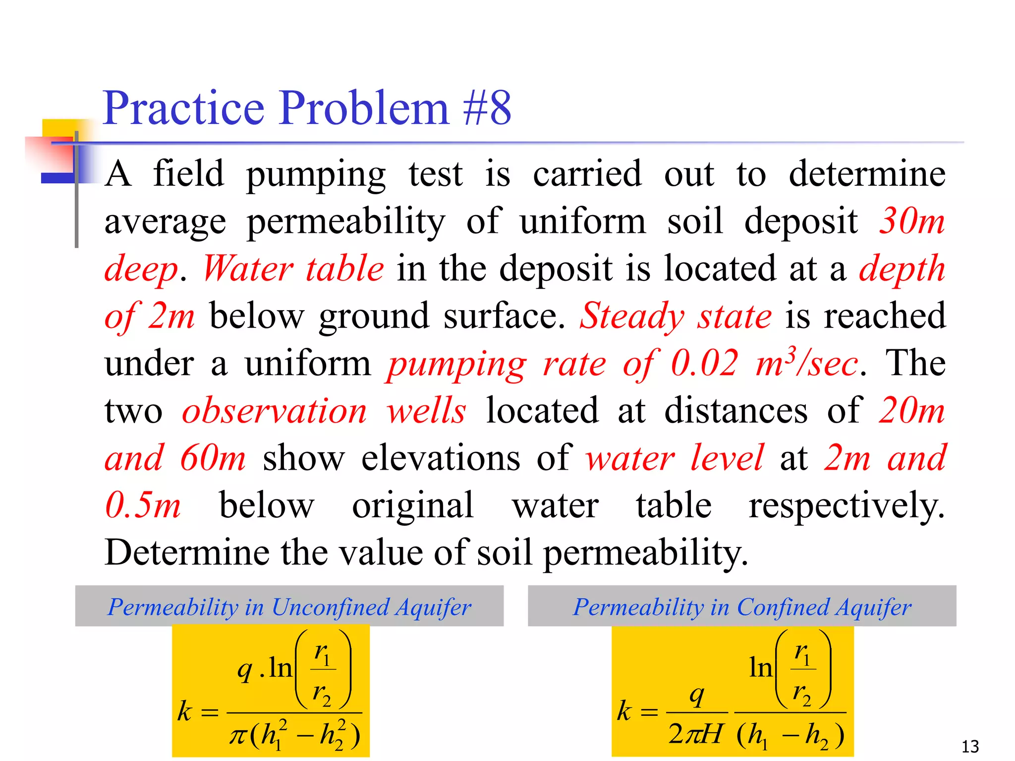 Geotechnical Engineering-I [Lec #25: In-Situ Permeability] | PPSX