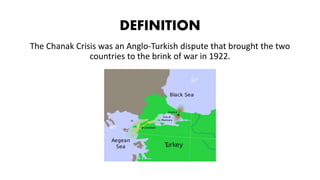 REVISION IGCSE CAMBRIDGE HISTORY: CHANAK CRISIS | PPT