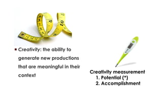 Assessment of Creativity: The next step – Todd Lubart | PDF