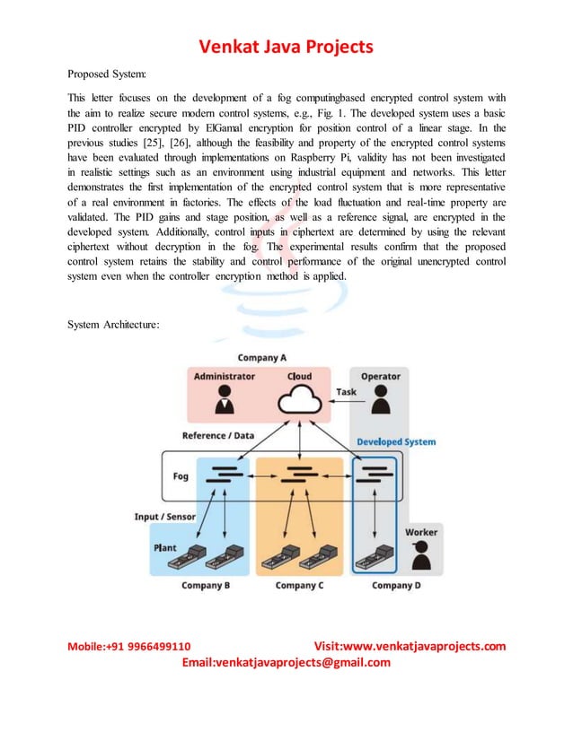 Development And Examination Of Fog Computing Based Encrypted Control