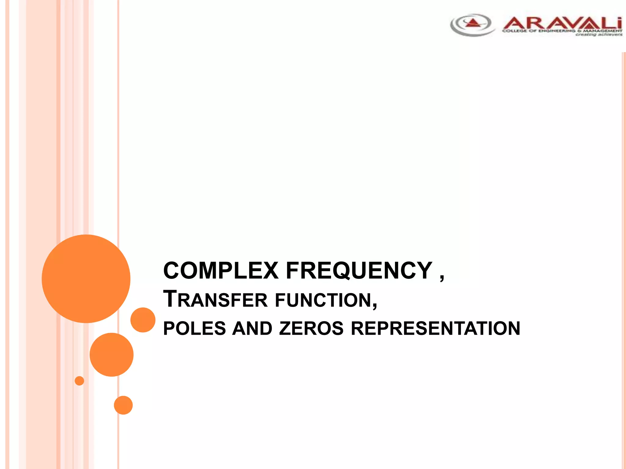 25 Complex Frequency Network Function Poles And Zeros Pptx