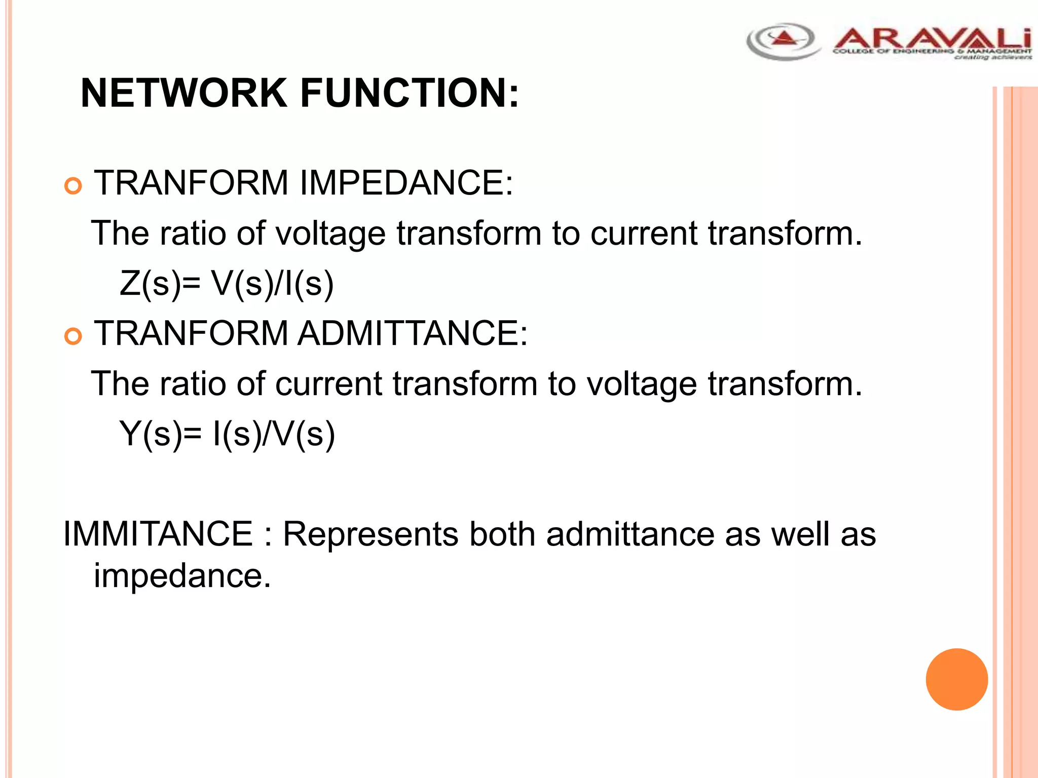 25 Complex Frequency Network Function Poles And Zeros Pptx Computer Networking Computing