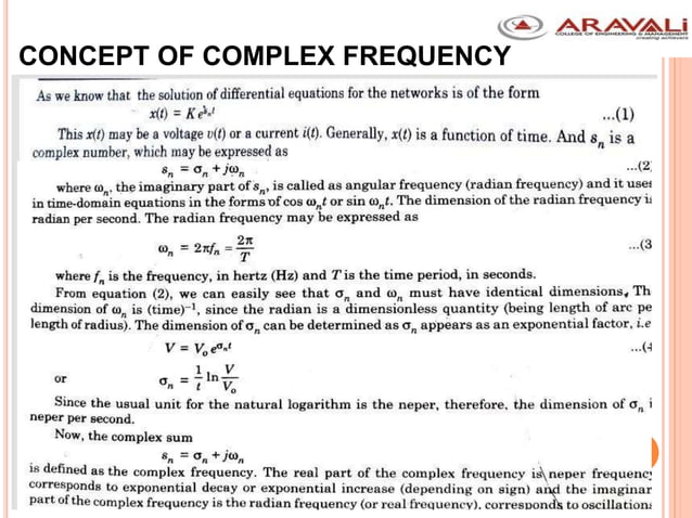 25. complex frequency, network function ,poles and zeros | PPTX | Computer Networking | Computing