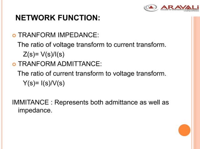 25. complex frequency, network function ,poles and zeros | PPTX | Computer Networking | Computing