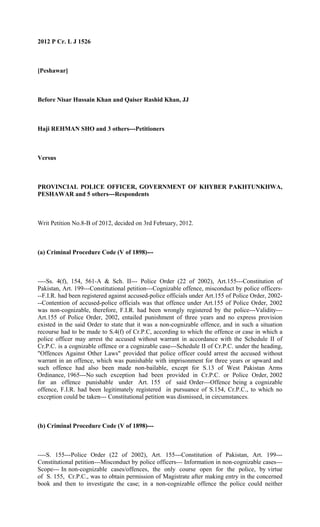 25-2012-PCrLJ-1526. Hdhdhdbxyyshxhdhdhheuxuhshpdf | PDF